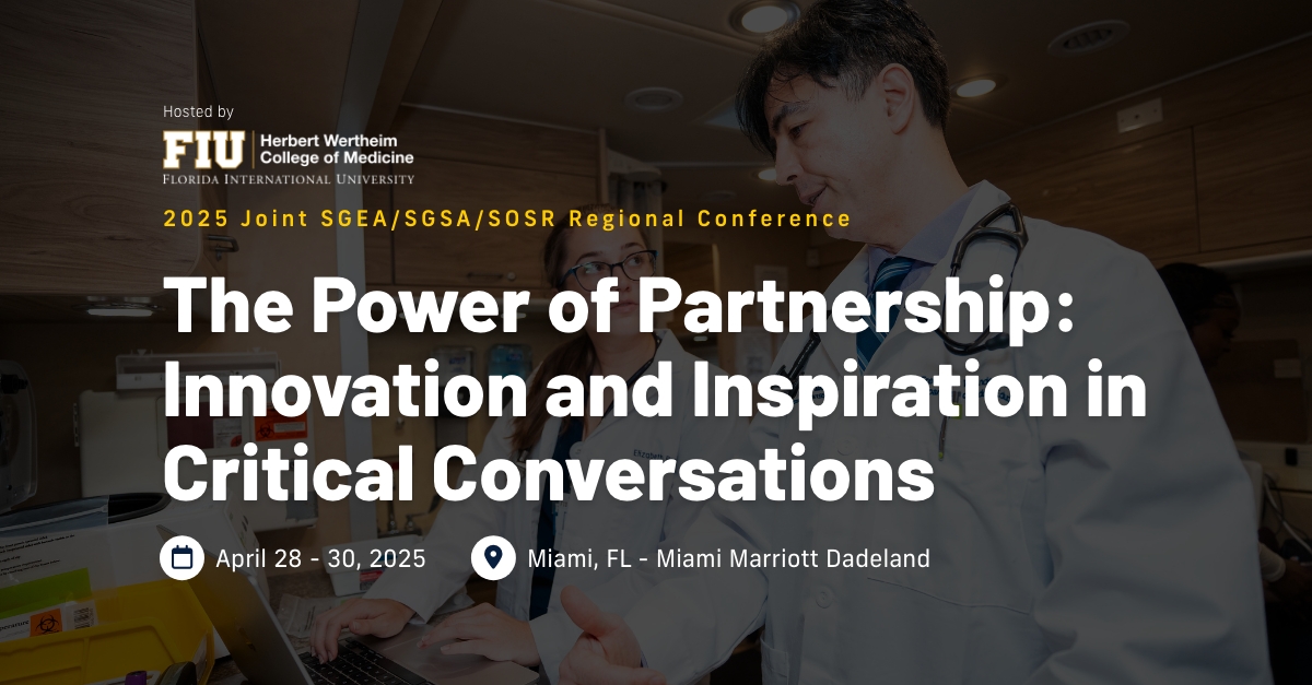 2025 Joint SGEA/SGSA/SOSR Regional Conference